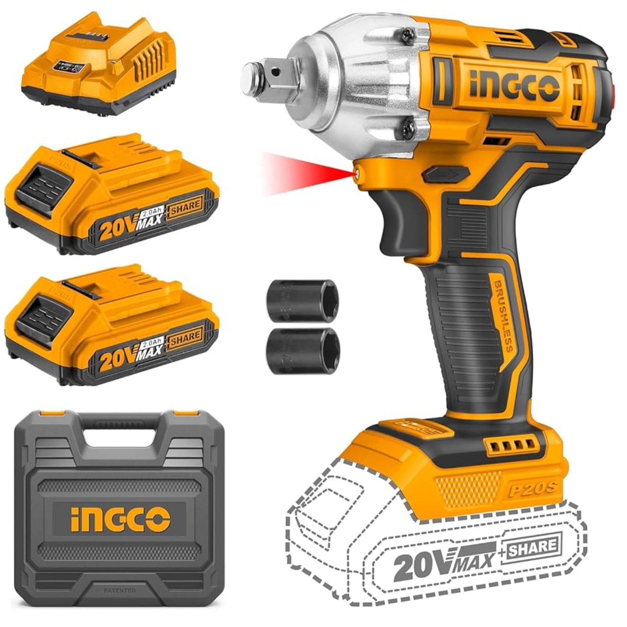 CIWLI2038 Ingco Cordless Impact Wrench