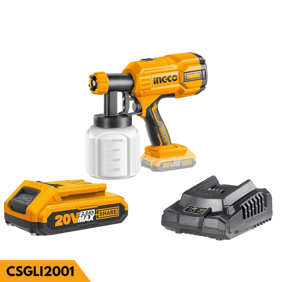 BUY INGCO CSGLI2001 Cordless Spray Gun, 20V Paint Sprayer, 800ml