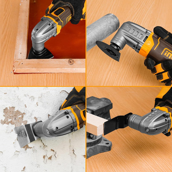 INGCO Oscillating Multi Tool,Cordless Oscillating DIY Tool Kit with Ba
