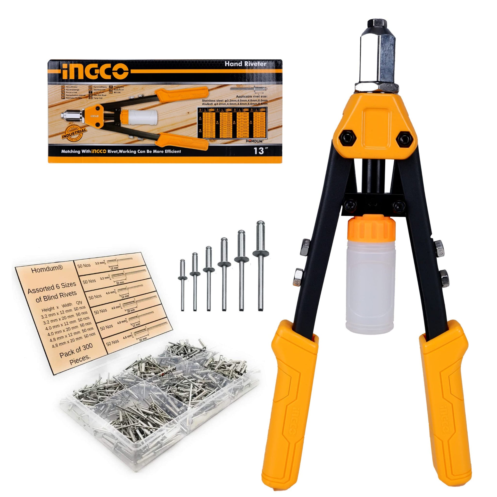 BUY Homdum 13 inch INGCO Double Handle Rivet Gun 325mm non slip HR131