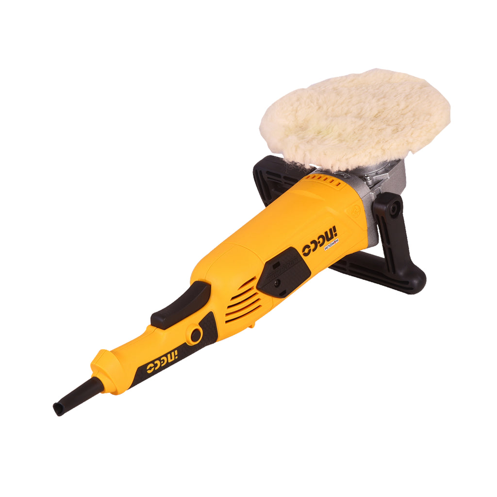 BUY Ingco 1400W Angle Polisher Machine | 180mm Rubber backing and wool ...