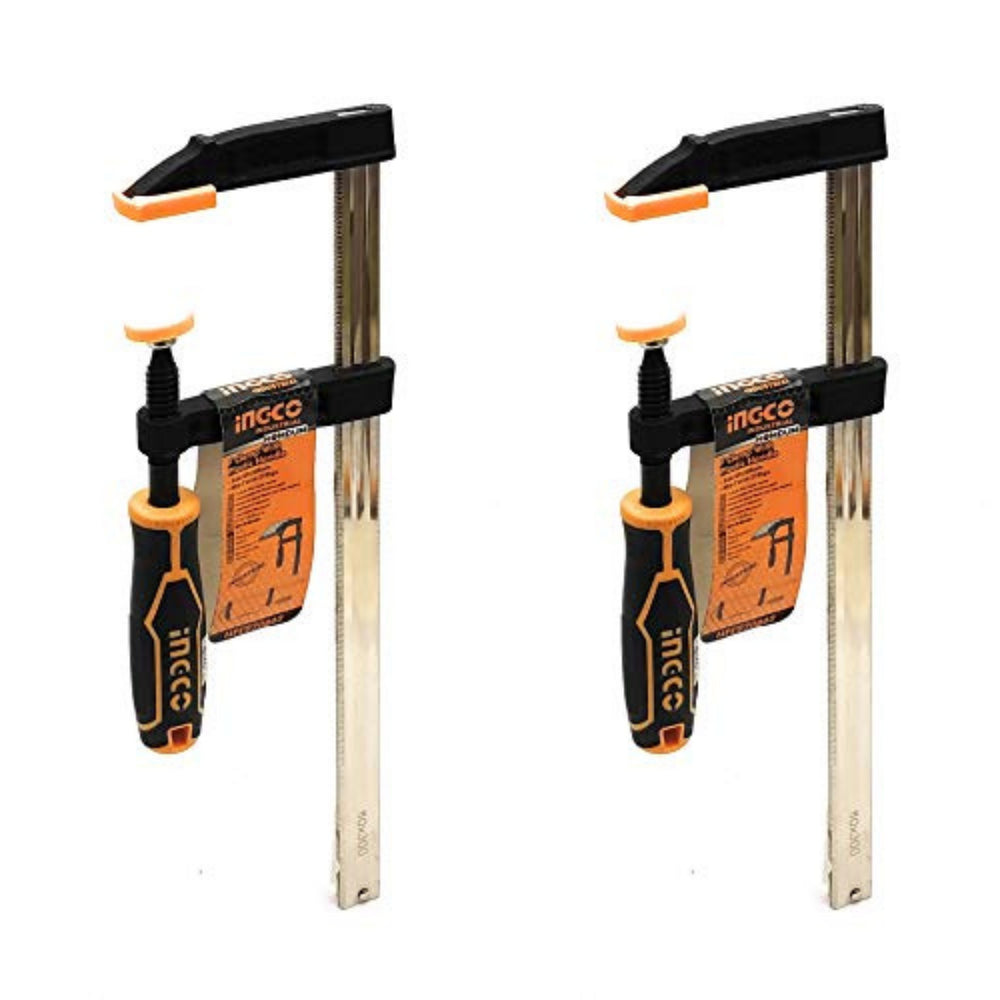 BUY Ingco 6" Steel f clamp 150 mm x 50 for Woodworking | Pack of 2Pcs