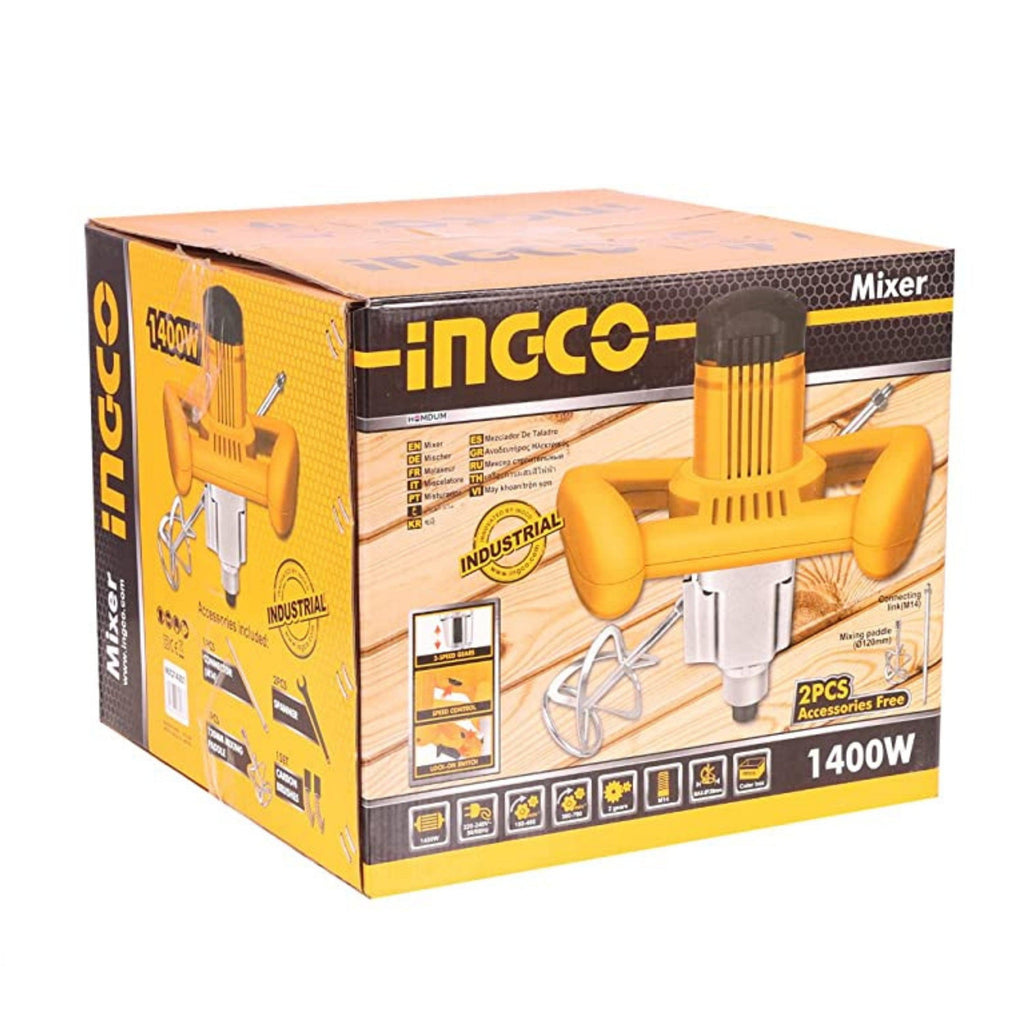 BUY Ingco 1400W Double Gear Putty Mixer Heavy Duty + Mixing Rod Paddle ...