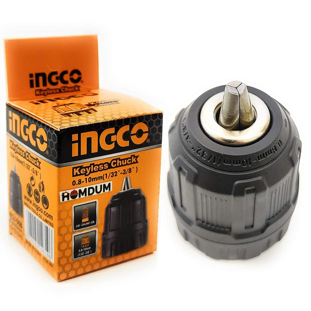 BUY Ingco keyless drill chuck Clamping Capacity 0.8-10mm (1/32”-3/8 ...